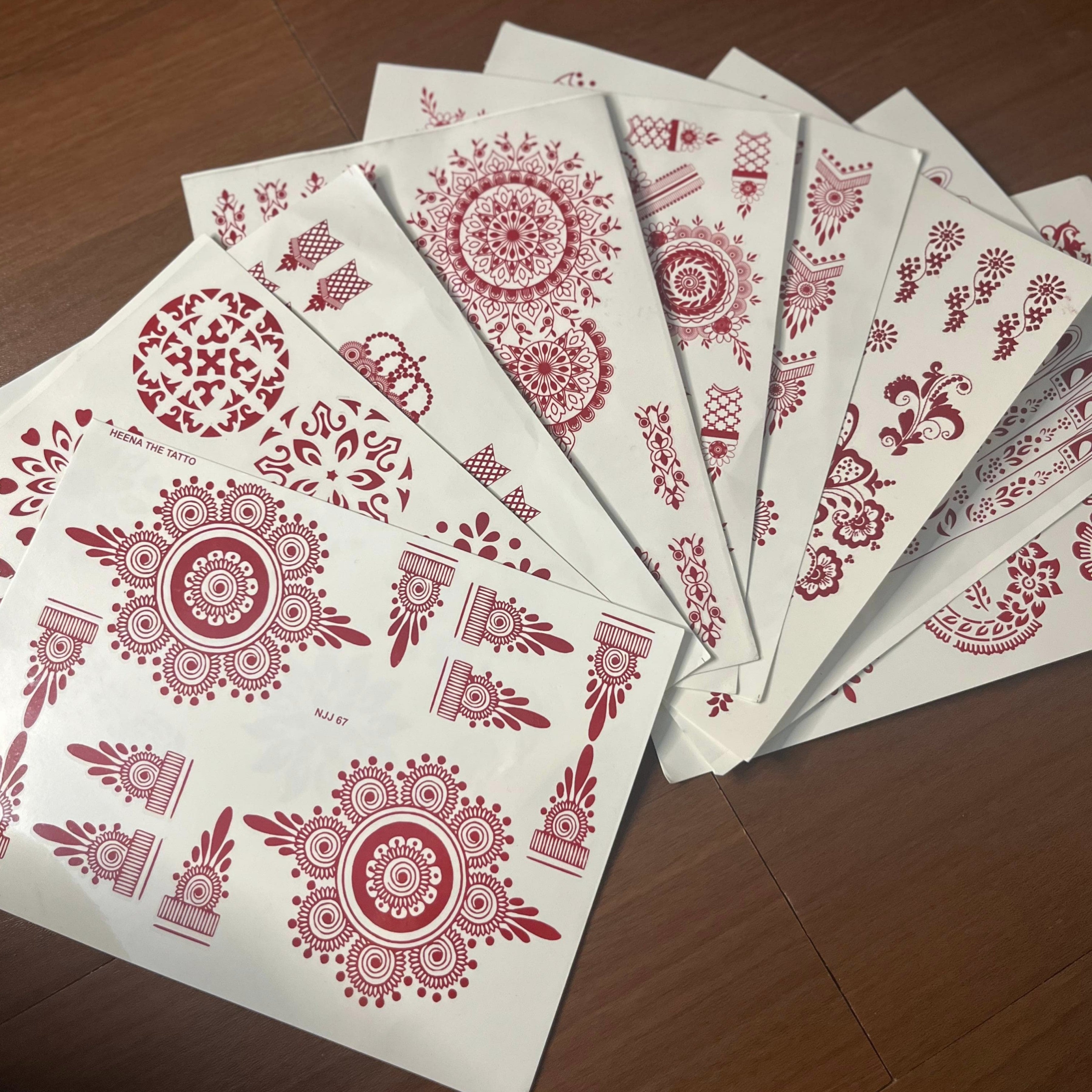 Traditional Mehndi (Henna) Temporary Stickers - Waterproof – Cynefin